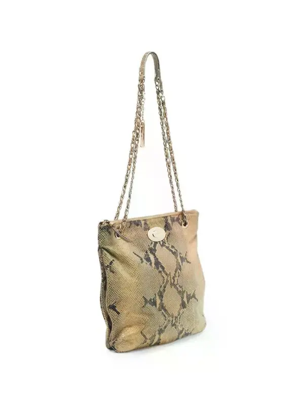 Dkny Python-embossed Shoulder Bag