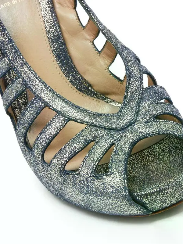 Fendi Suede Cut-out Slingback Stiletto Pumps