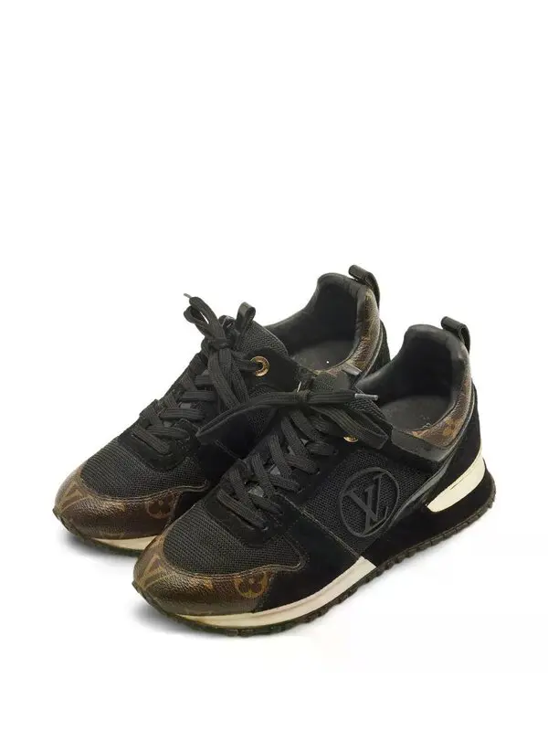 LOUIS VUITTON Run Away Monogram Sneakers - Black