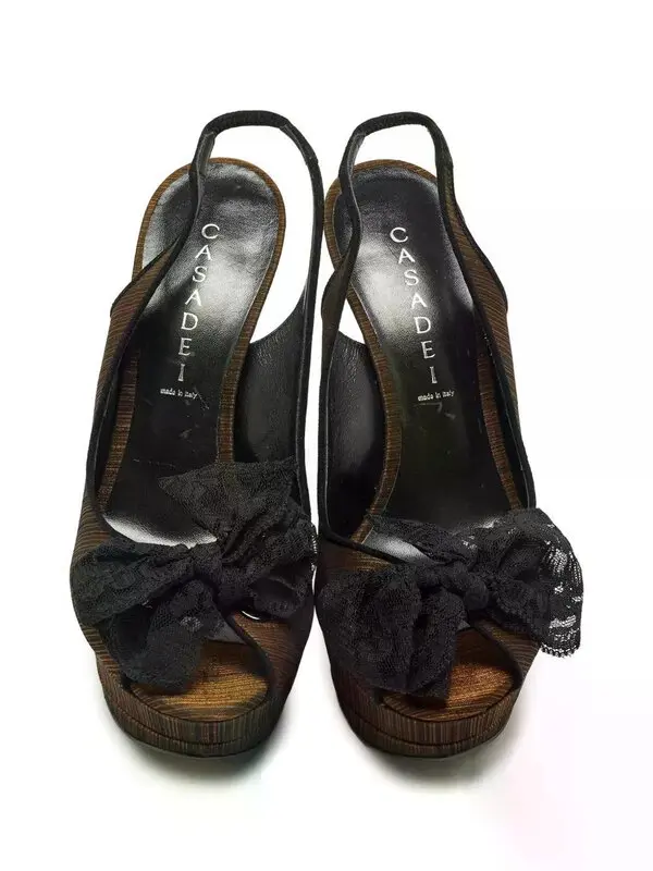 Casadei Bow Platform Sandals