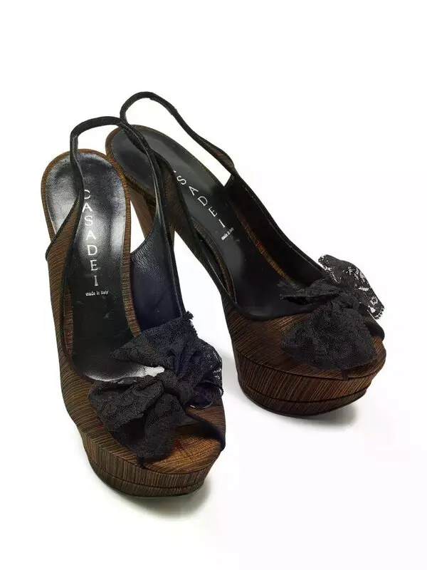 Casadei Bow Platform Sandals