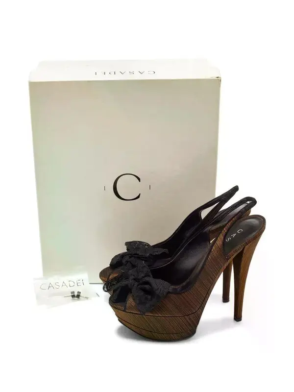 Casadei Bow Platform Sandals