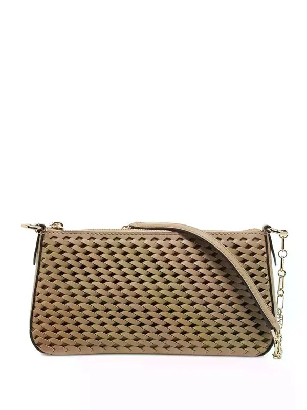 Michael Kors Empire Woven Leather Shoulder Bag