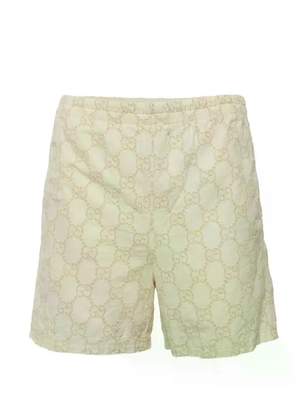 Gucci Gg Monogram Broderie Anglaise Shorts
