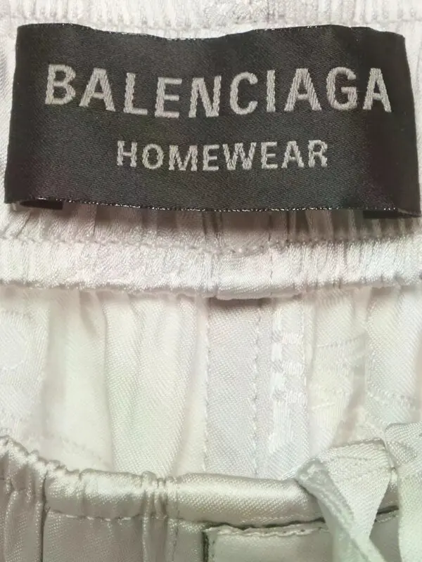 Balenciaga Monogram-pattern Pajamas Pants