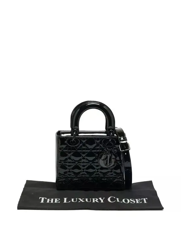 Dior Lady Cannage Tote Bag - Black