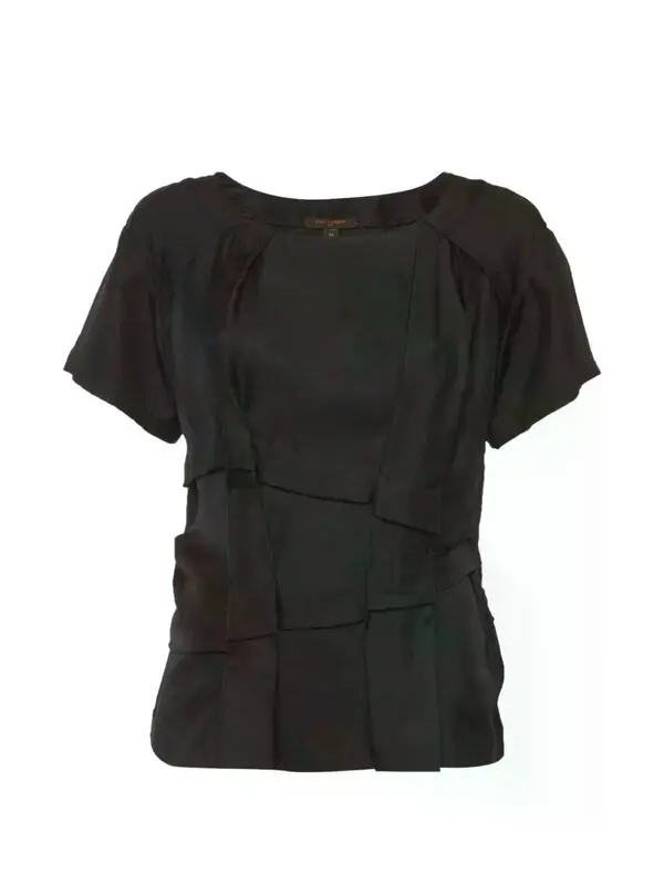 LOUIS VUITTON Silk Pleated Blouse