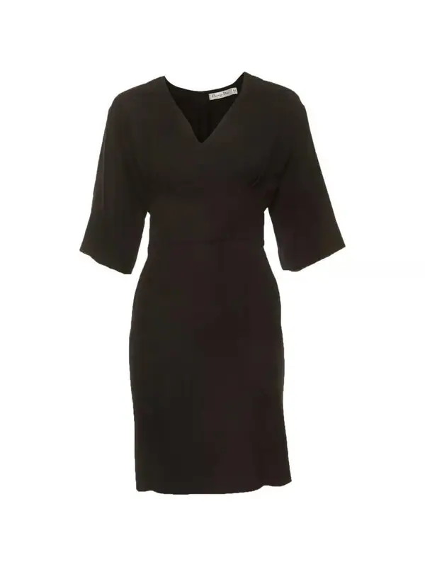 Dior V-neck Crepe Mini Dress