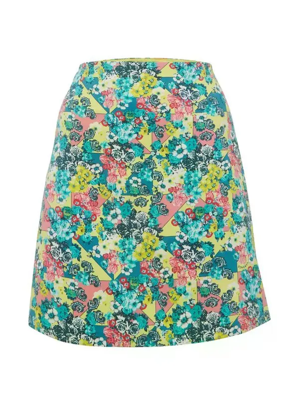 Versace Floral Print Mini Skirt