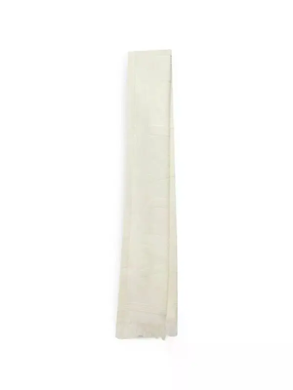 Balenciaga Fringed Scarf - White