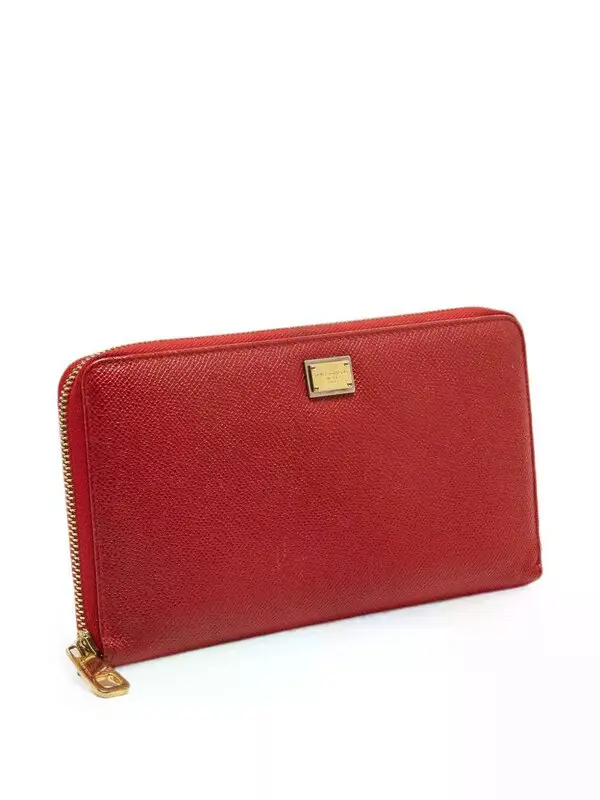 Dolce & Gabbana Zip-around Leather Wallet - Red