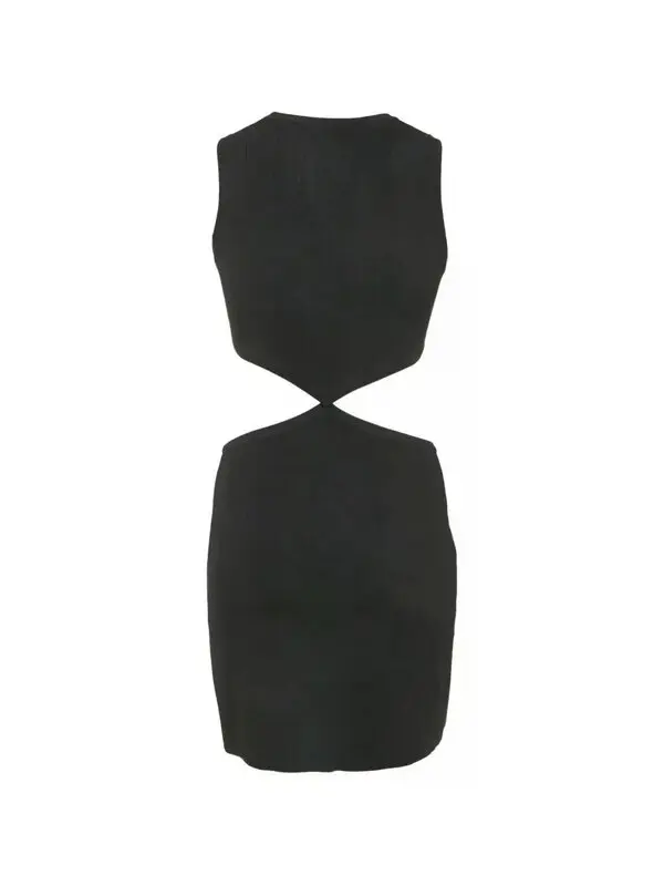 Maje Rib-knit Open-waist Mini Dress
