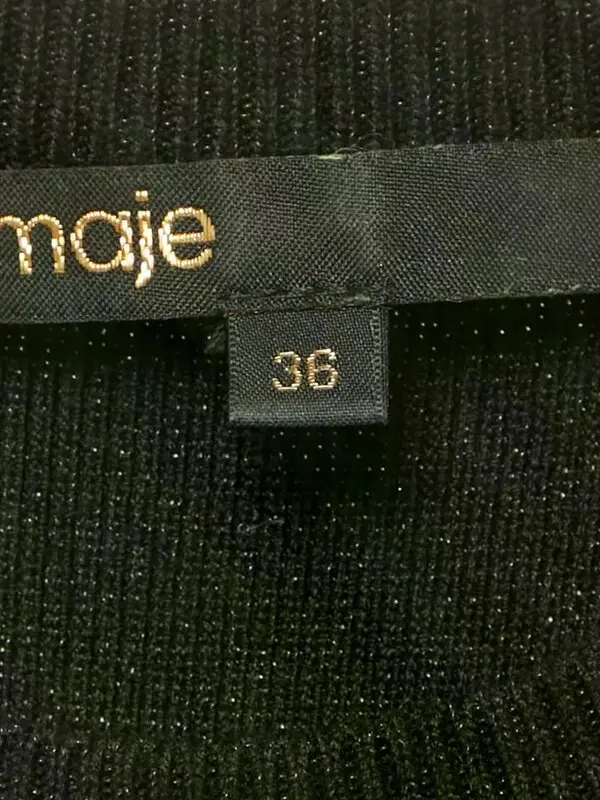 Maje Rib-knit Open-waist Mini Dress