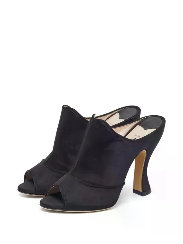 Miu Miu Satin Open-toe Mules