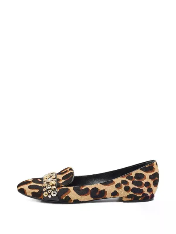 LOUIS VUITTON Leopard Print Calf Hair Ballet Flats