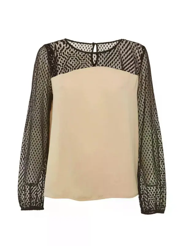 Diane Von Furstenberg Lace Panel Blouse