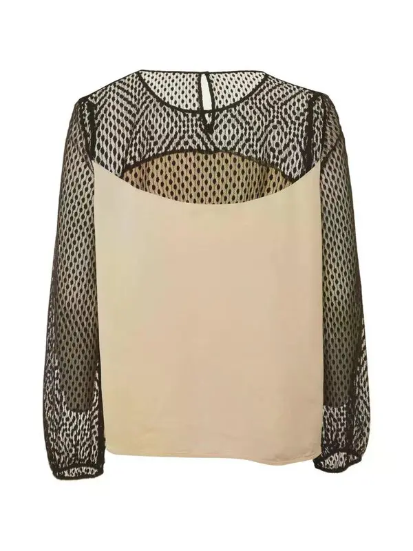 Diane Von Furstenberg Lace Panel Blouse