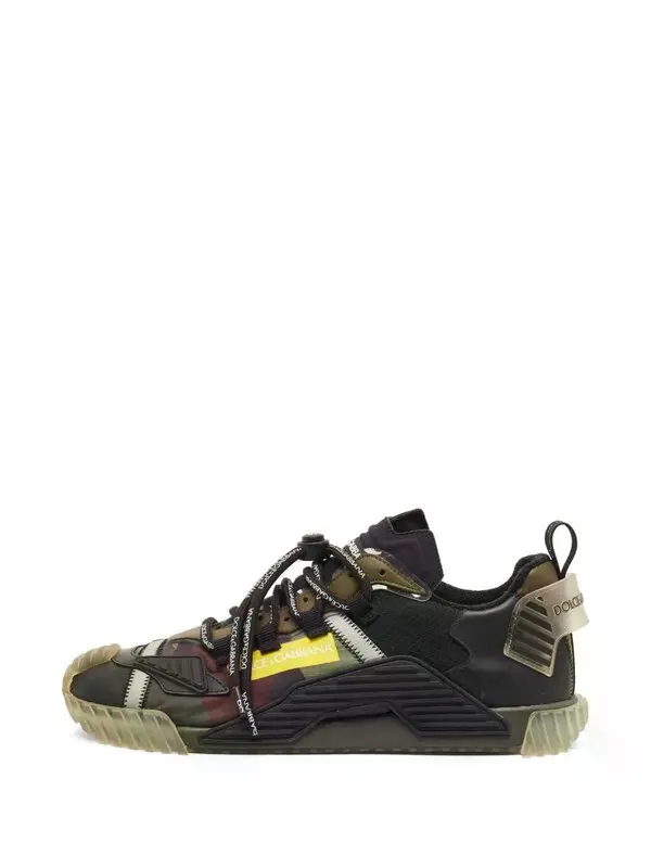 Dolce & Gabbana Camouflage Print Lace-up Sneakers