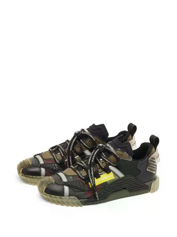 Dolce & Gabbana Camouflage Print Lace-up Sneakers