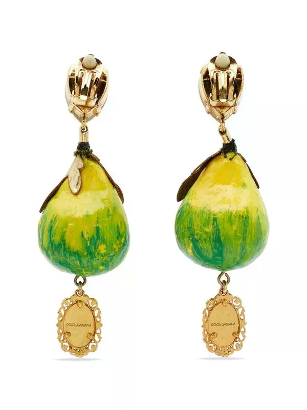 Dolce & Gabbana Crystal Fig-shaped Clip-on Earrings