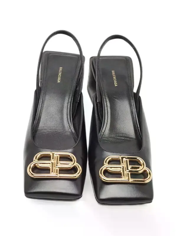 Balenciaga Double Bb Square-toe Pumps
