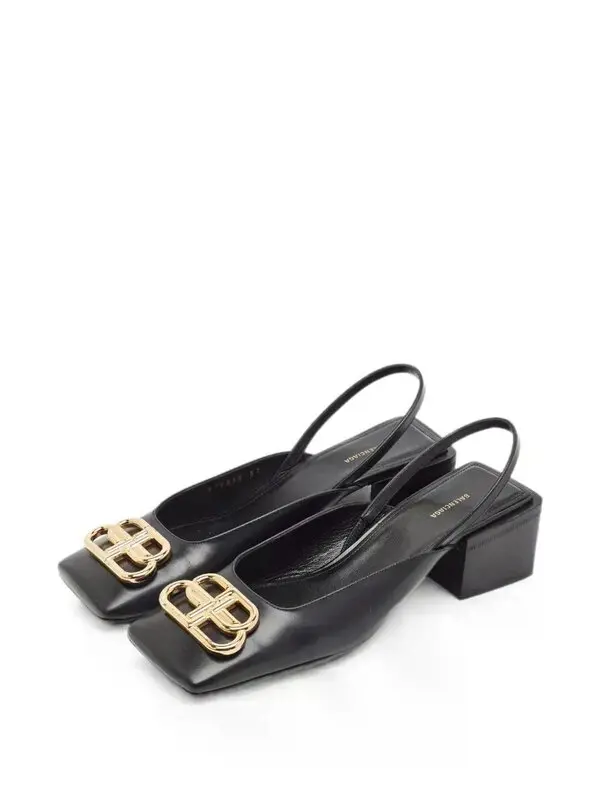 Balenciaga Double Bb Square-toe Pumps