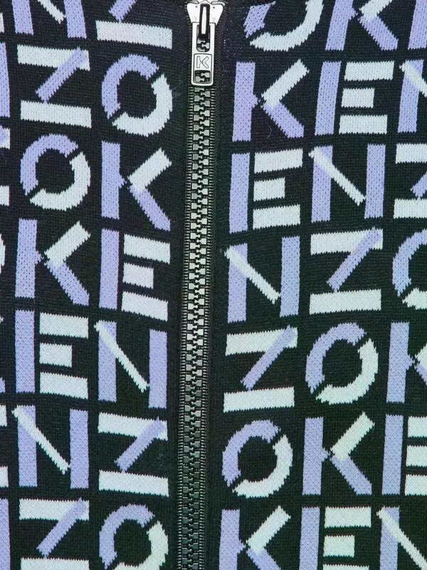 Kenzo Logo Jacquard Zip-up Jacket