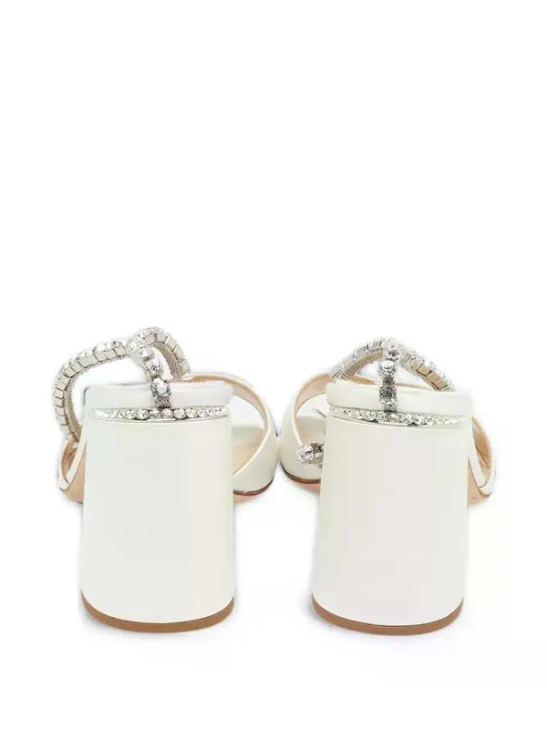 JIMMY CHOO Saeda Embellished Sandals - White