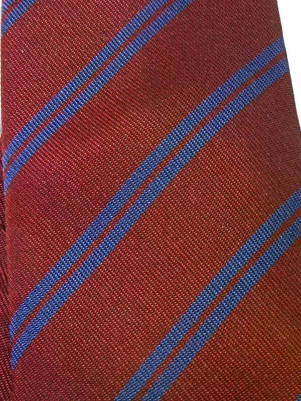 Burberry Diagonal-striped Skinny Tie - Red