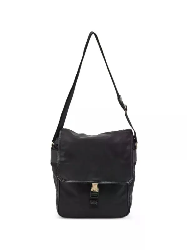 Prada Saffiano Leather Messenger Bag - Black