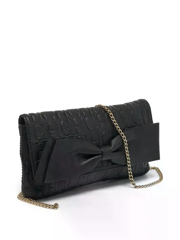 Carolina Herrera Monogram Embossed Shoulder Bag