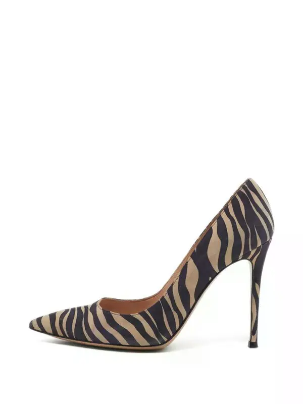 GIANVITO ROSSI Zebra Print Suede Pumps