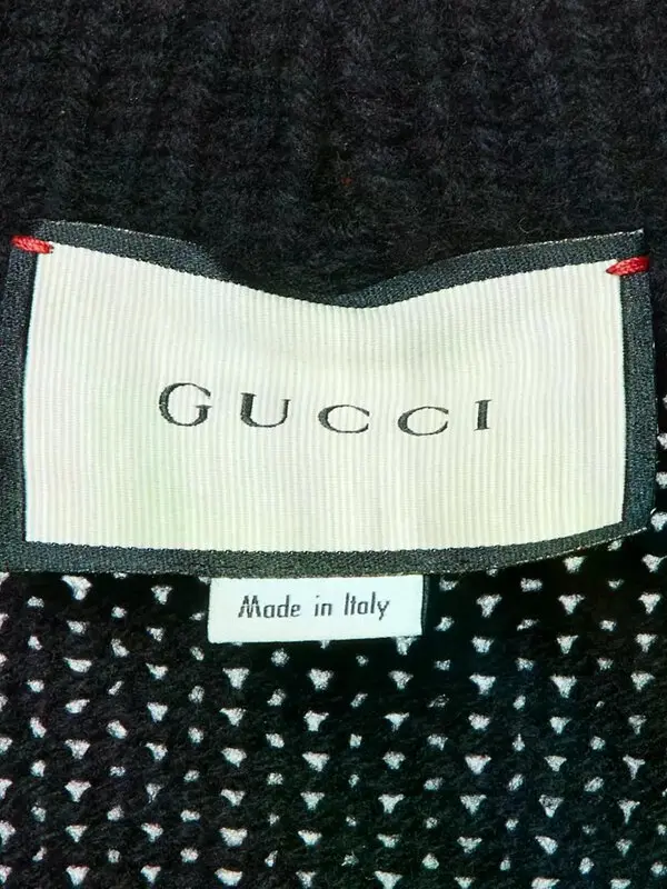 Gucci Wool Cable Knit V-neck Cardigan With Web Stripe