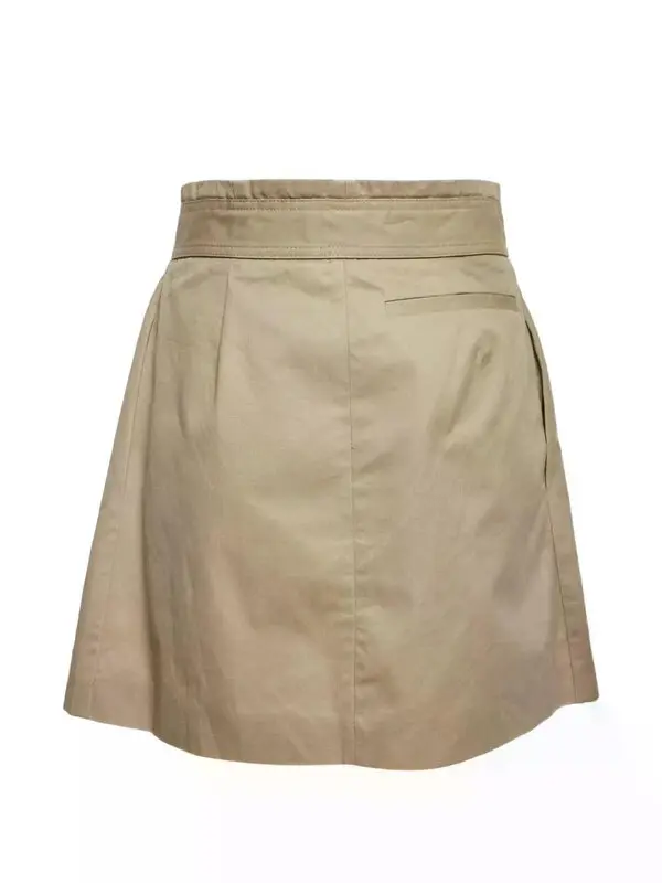 Sandro Belted Gabardine Mini Skirt