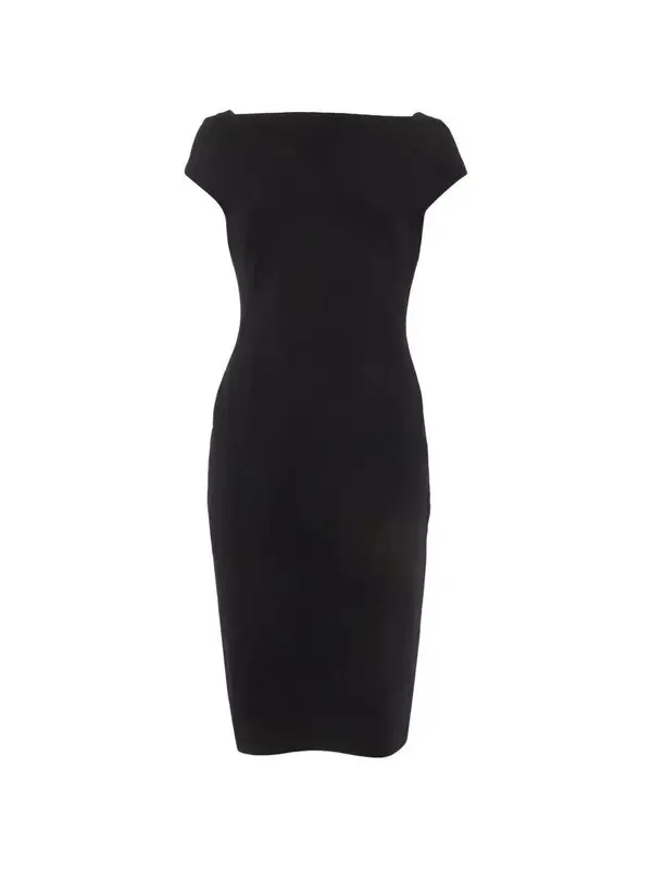Max Mara Navy Blue Sheath Midi Dress