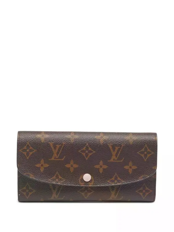 LOUIS VUITTON 2016 Emilie Monogram-pattern Wallet - Brown