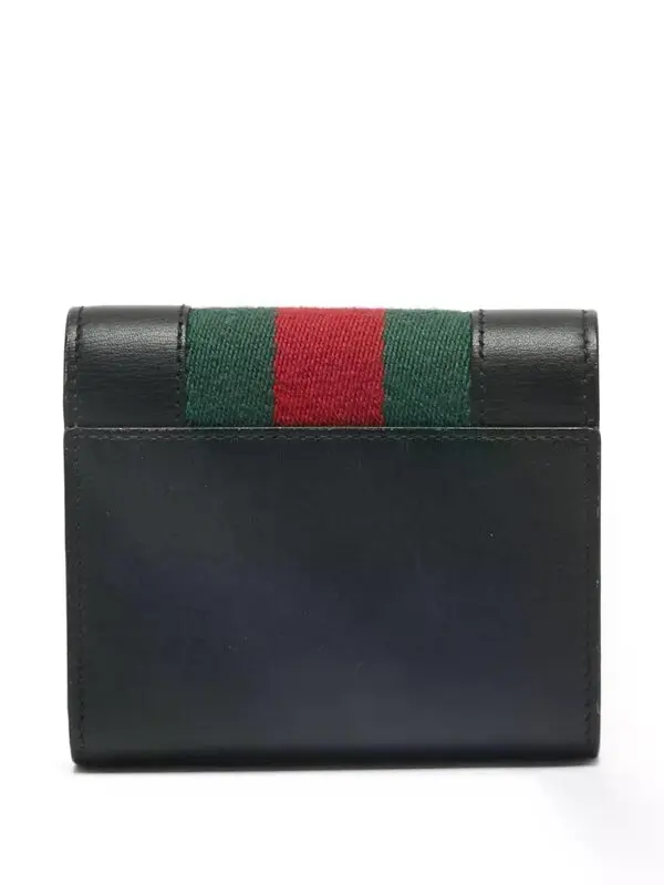 Gucci Sylvie Web Stripe Trifold Wallet