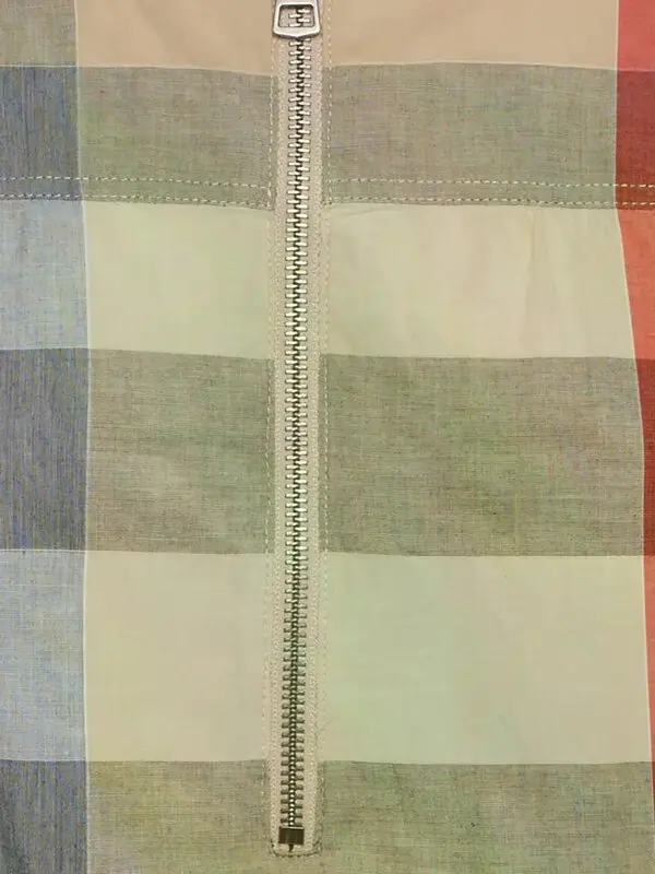 Burberry Check-pattern Zip-front Tunic