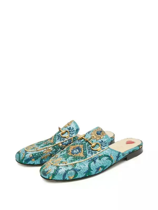 Gucci Princetown Horsebit Mules - Blue