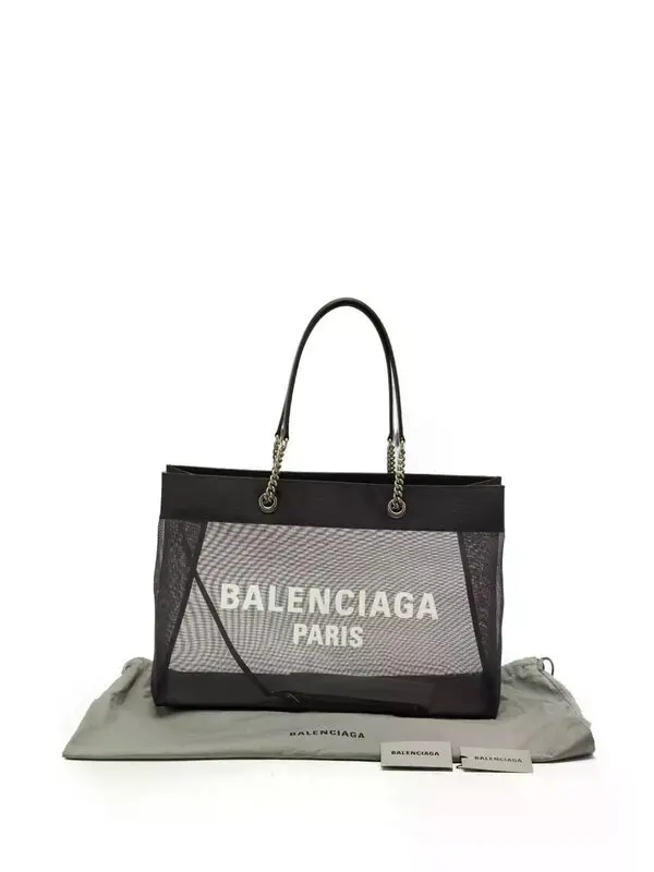 Balenciaga Large Duty Free Mesh Tote Bag - Black
