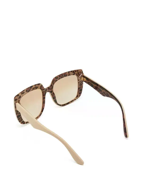 Dolce & Gabbana Leopard Print Square Sunglasses