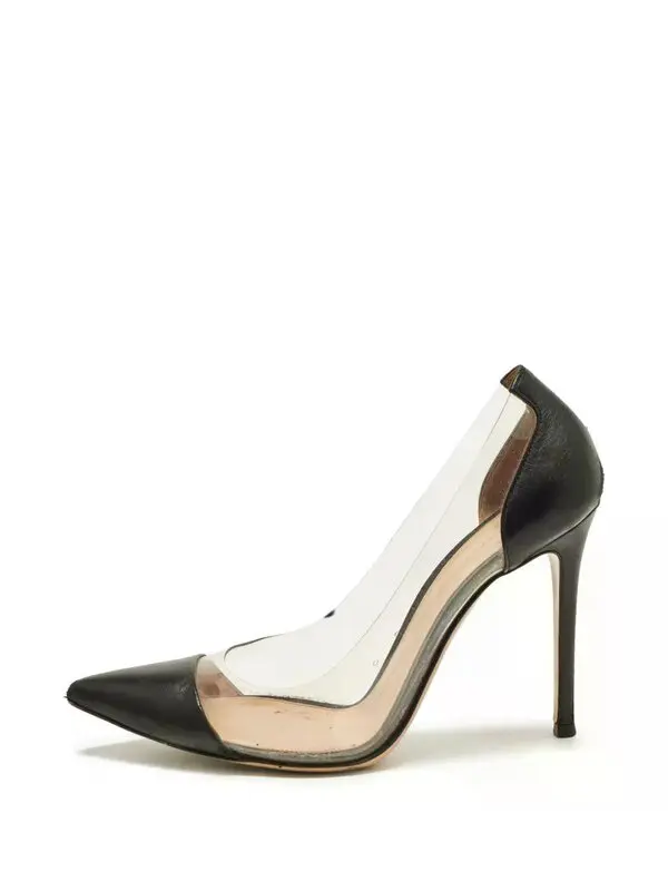 GIANVITO ROSSI Plexi Pointed-toe Pumps - Black