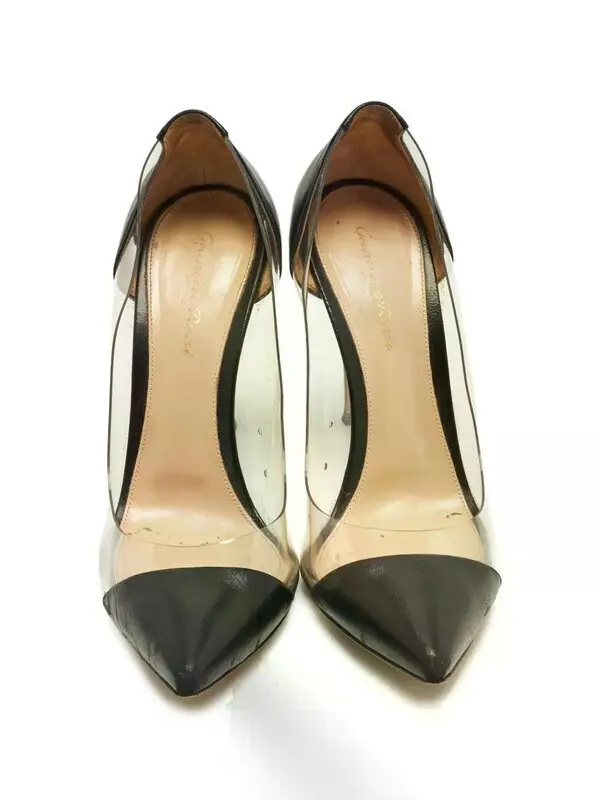 GIANVITO ROSSI Plexi Pointed-toe Pumps - Black