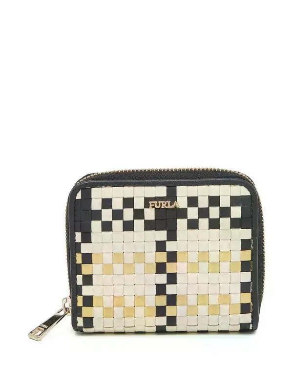 Furla Woven Zip-around Wallet - Neutrals