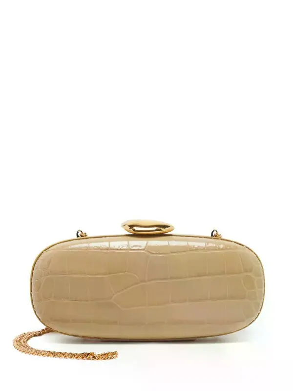 Michael Kors Tina Croc-embossed Clutch Bag - Neutrals