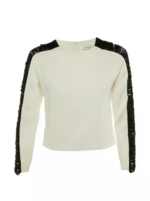 Sandro Contrast-sleeve Blouse