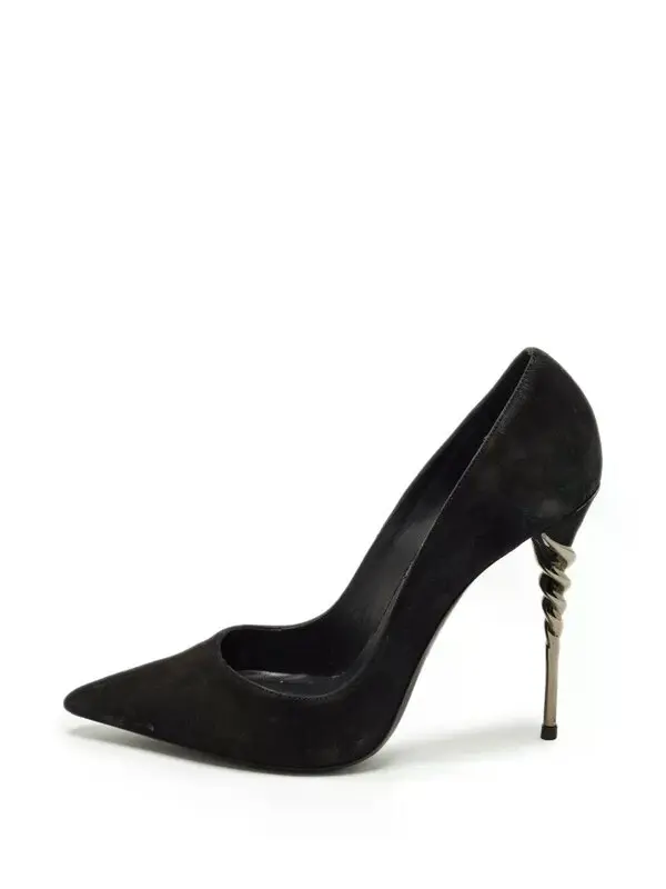 LE SILLA Suede Spiral Heel Pumps