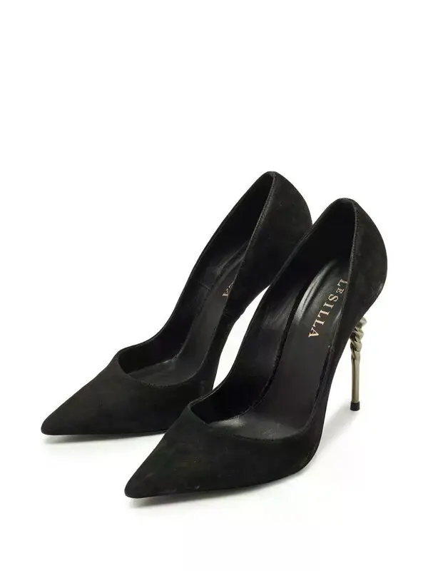LE SILLA Suede Spiral Heel Pumps