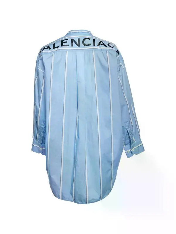 Balenciaga Striped Pussy-bow Shirt