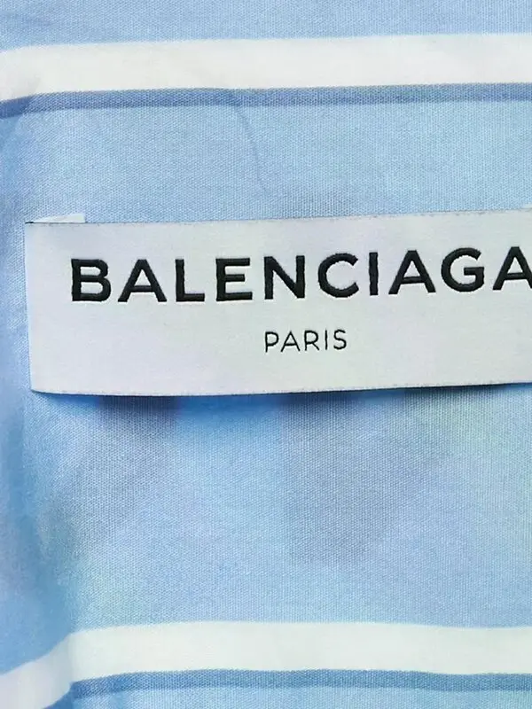 Balenciaga Striped Pussy-bow Shirt